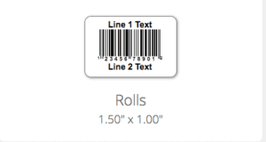 Printed Barcode Label Roll (1,000 Labels) - UPCs.com